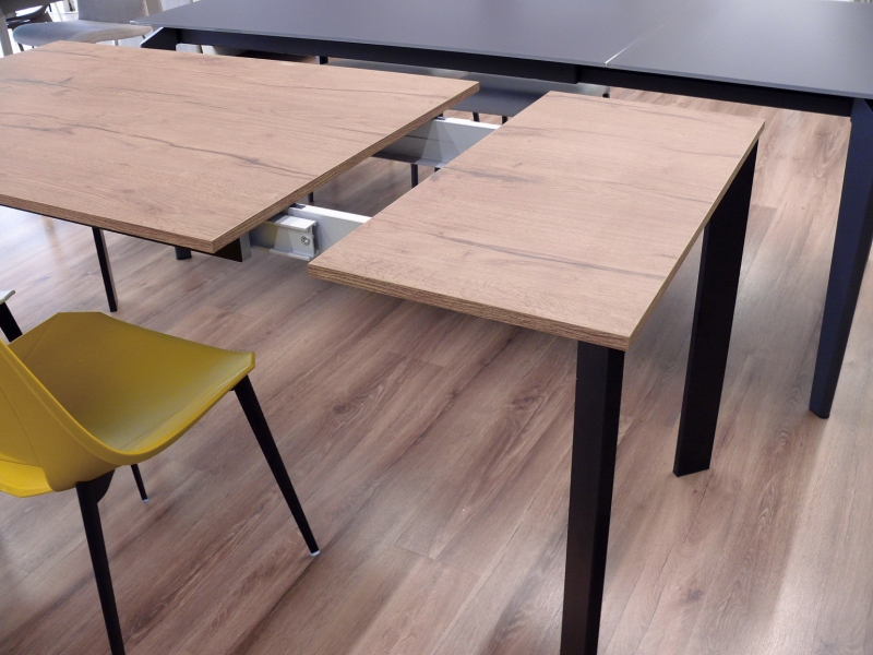 Стіл обідній POINTHOUSE - модель ZEN PLUS 120(+40) x 80 CLEAF Rovere ...