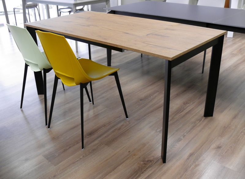 Стіл обідній POINTHOUSE - модель ZEN PLUS 120(+40) x 80 CLEAF Rovere ...
