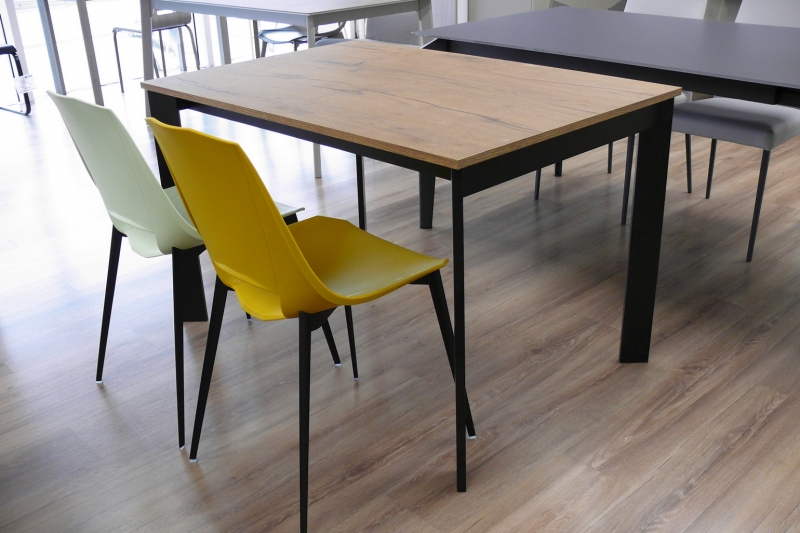 Стіл обідній POINTHOUSE - модель ZEN PLUS 120(+40) x 80 CLEAF Rovere ...